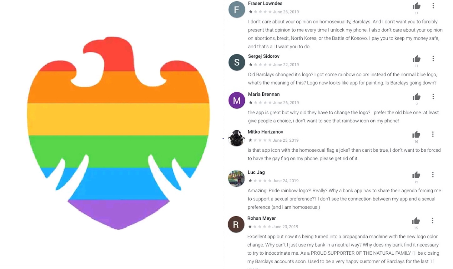 Barclays changed their app logo for Pride and people are outraged ...
