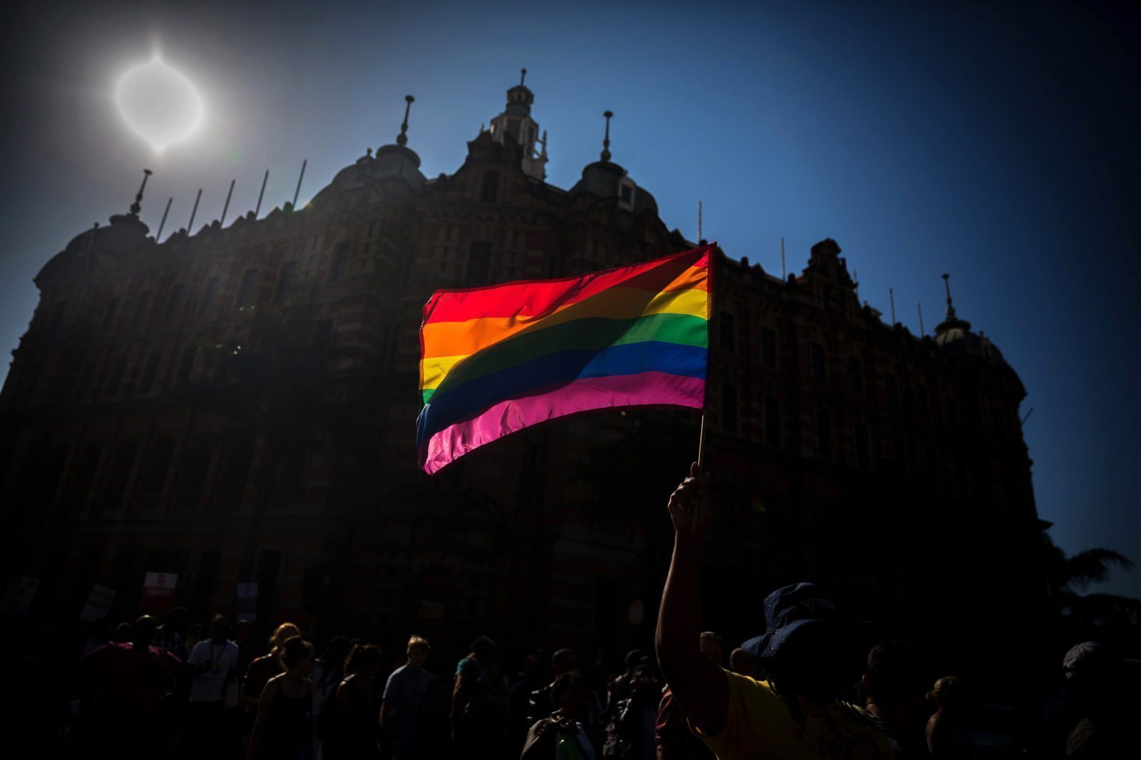 A gay goth is campaigning to add a black stripe to the rainbow flag ...