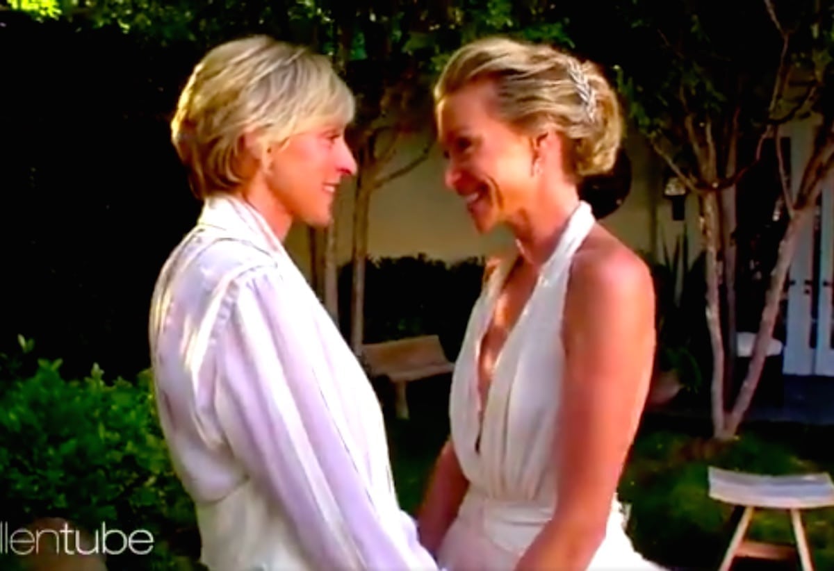 Ellen DeGeneres and wife Portia celebrate 10th wedding anniversary with ...