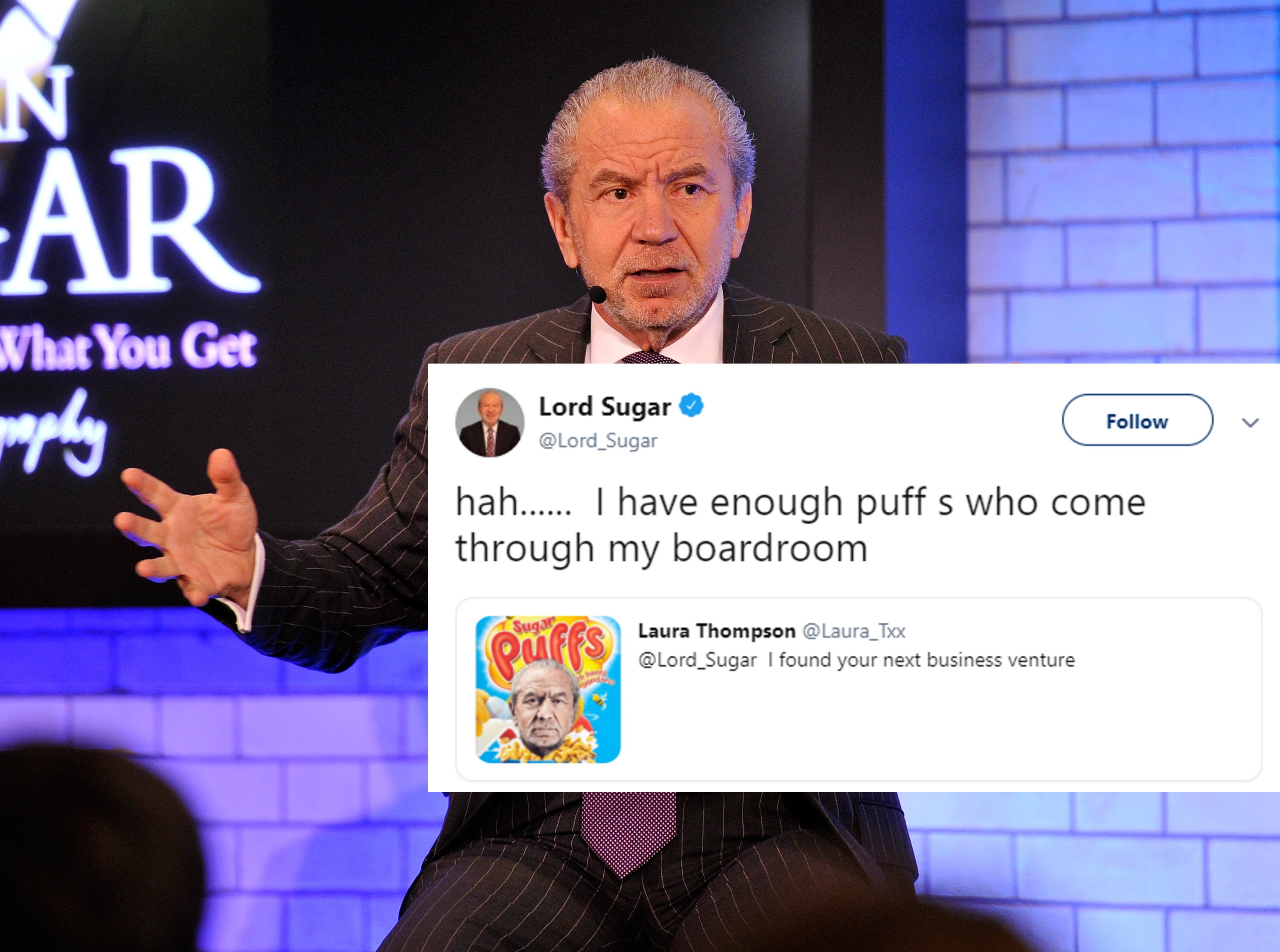 Alan Sugar slammed for saying he's had 'enough puffs' in his boardroom ...