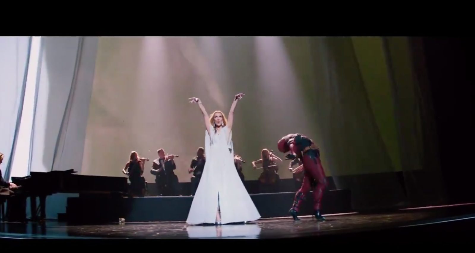 Watch Deadpool dance in heels alongside Celine Dion in new promo | PinkNews