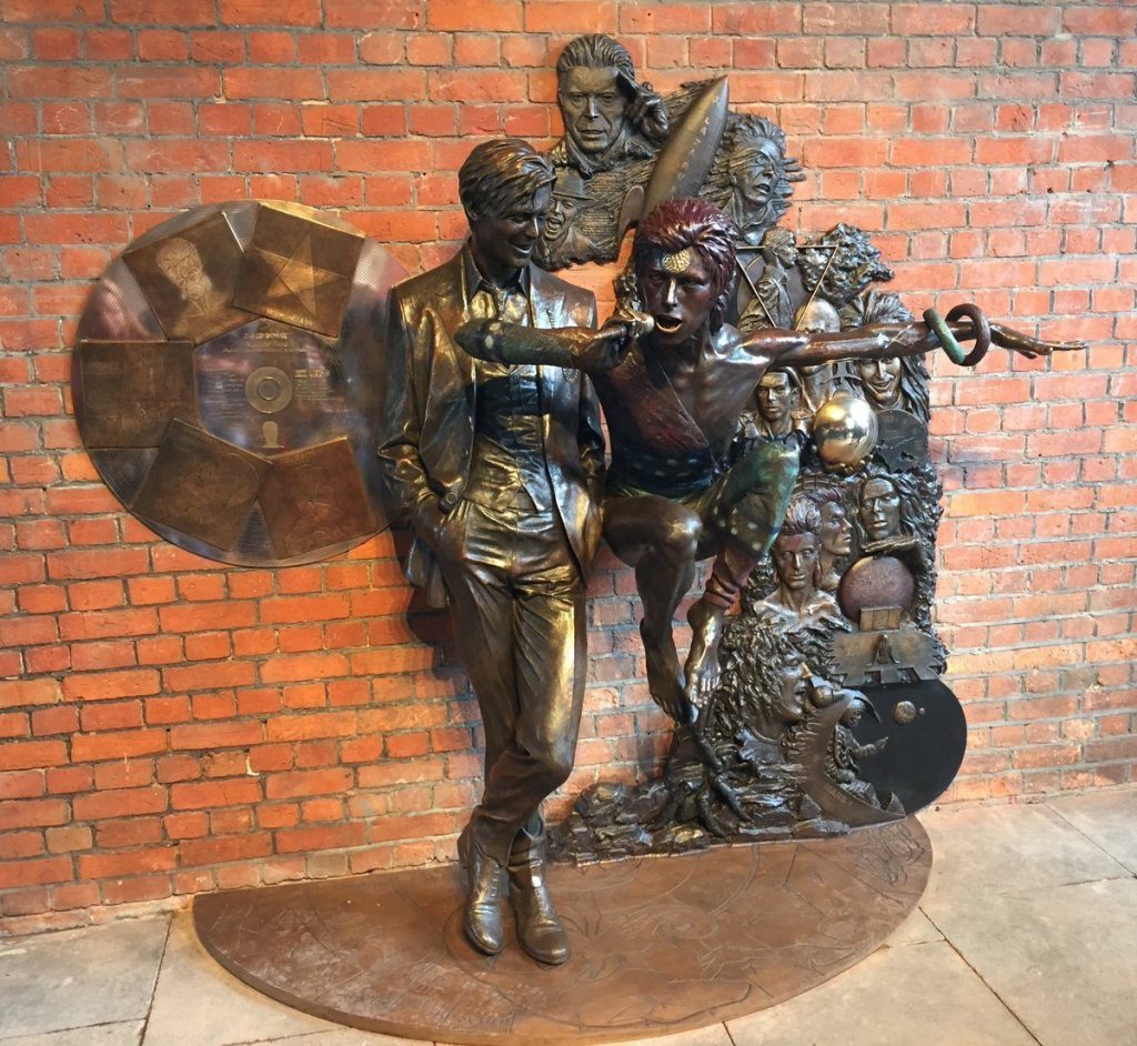 David Bowie statue vandalised with 'feed the homeless' a day after its ...