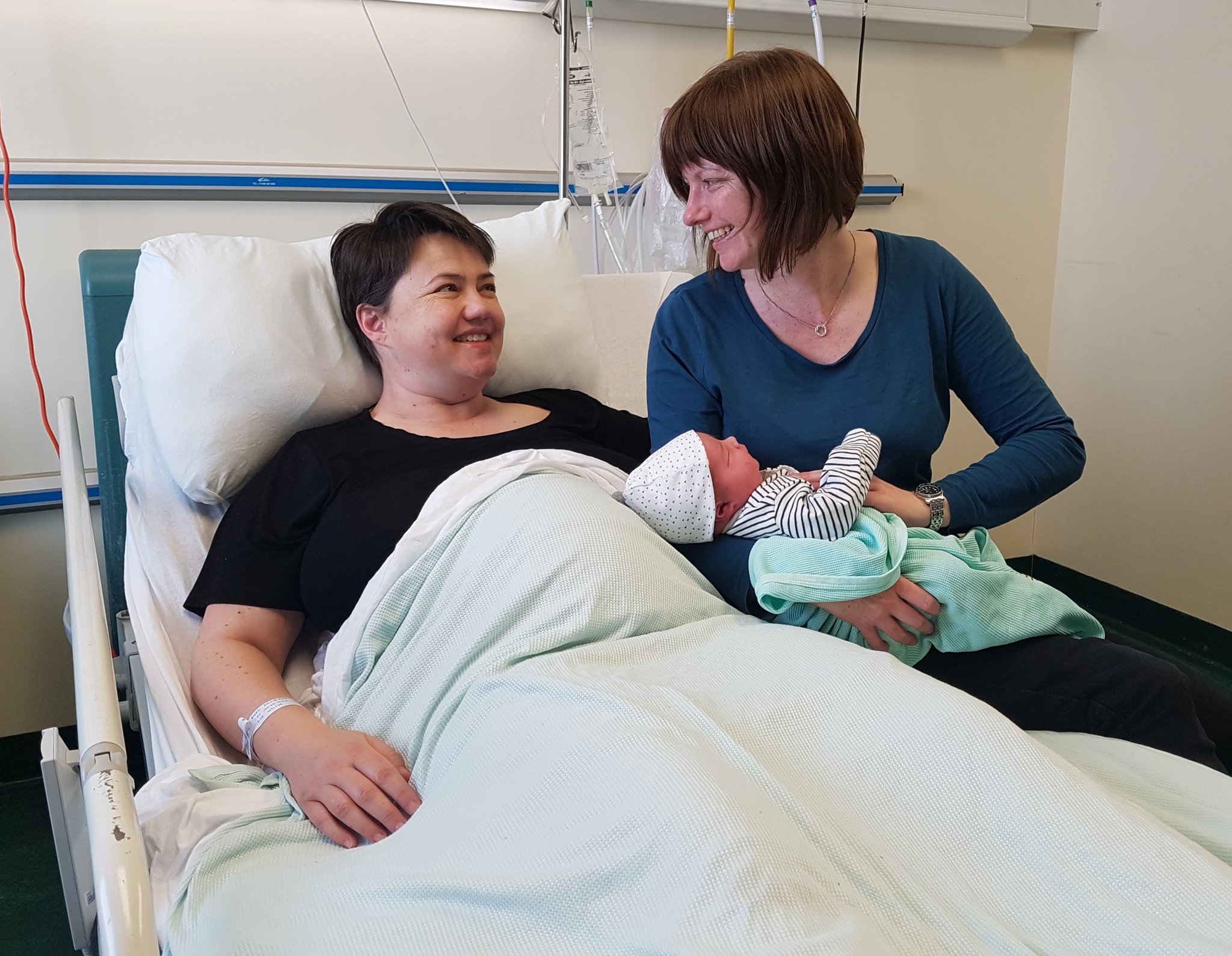 Lesbian TikTok Influencers welcome baby boy in home birth