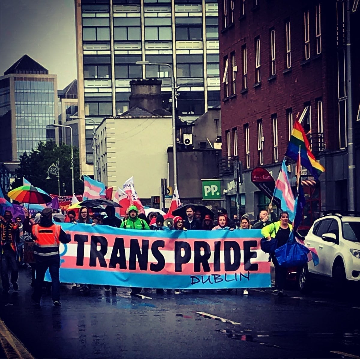 Rain fails to dampen spirits at Dublin's first Trans Pride | PinkNews