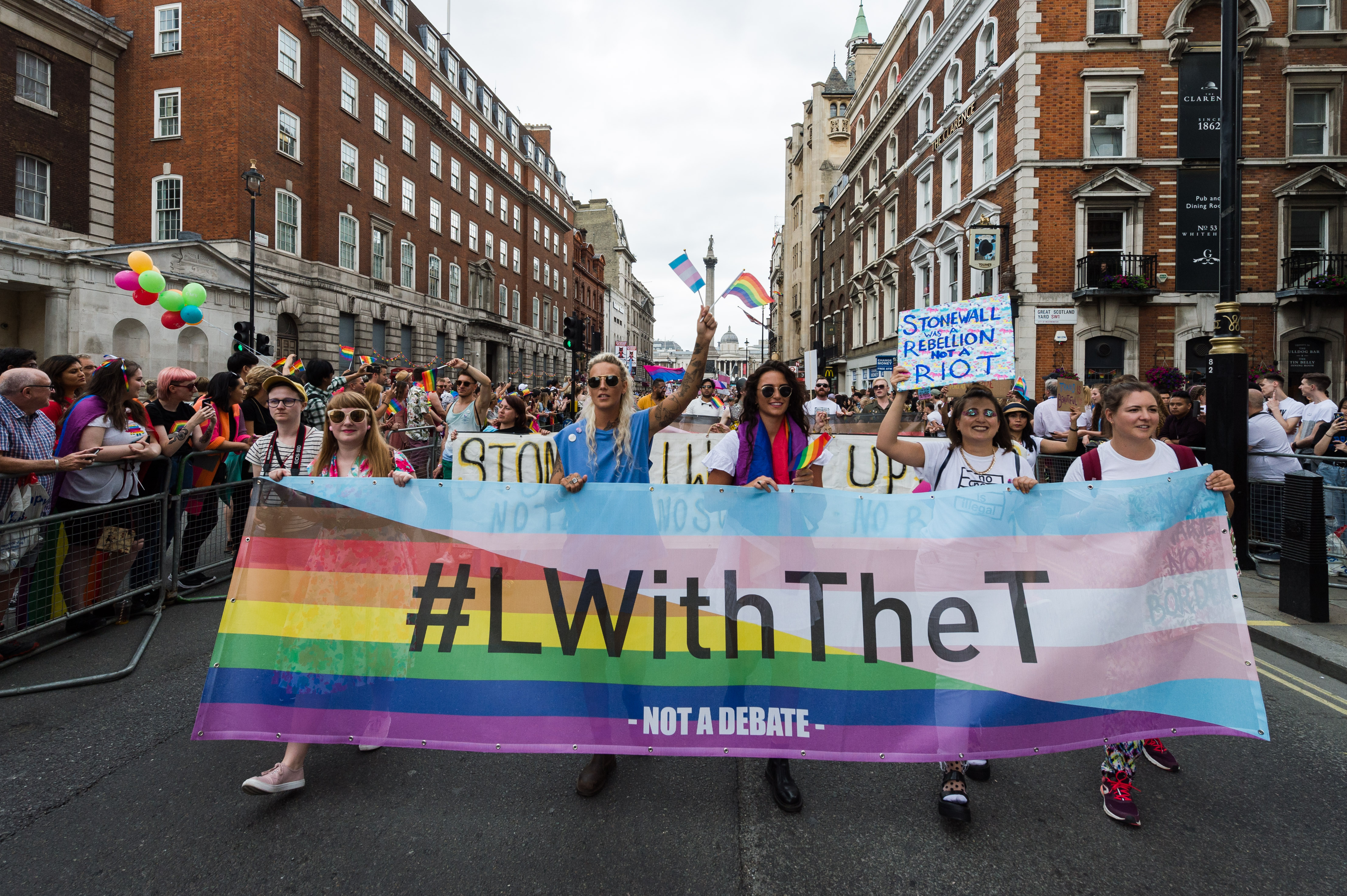 'As a lesbian I'll always stand with trans people'