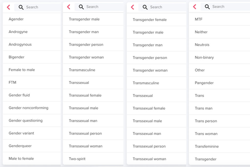 Tinder: 50 gender options but trans people are banned for their gender