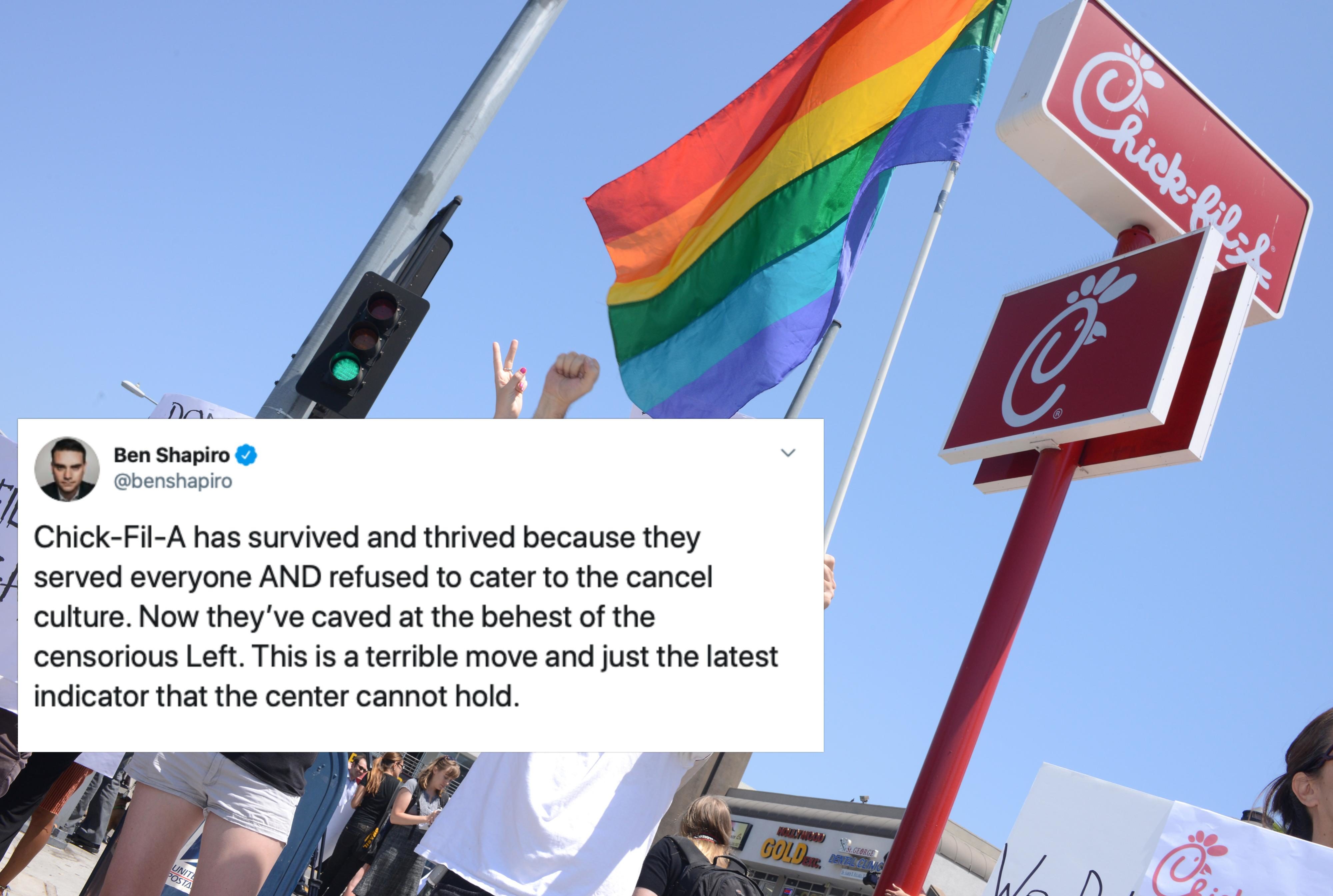 Alt-right are triggered Chick-fil-A is to stop donating to anti-LGBT ...