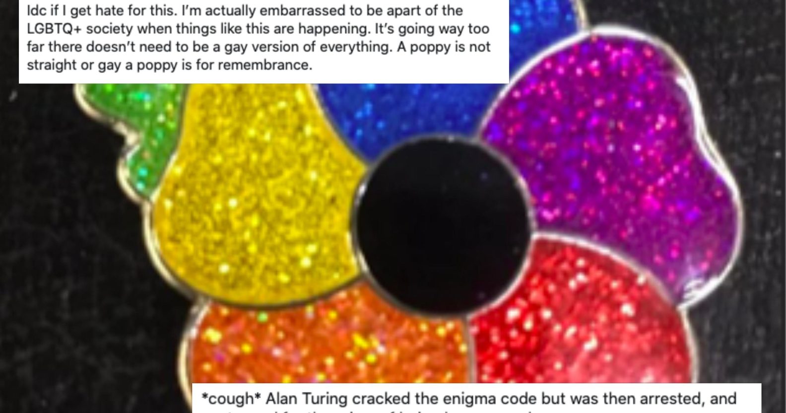 People outraged over the LGBT 'rainbow' poppy were schooled on Twitter
