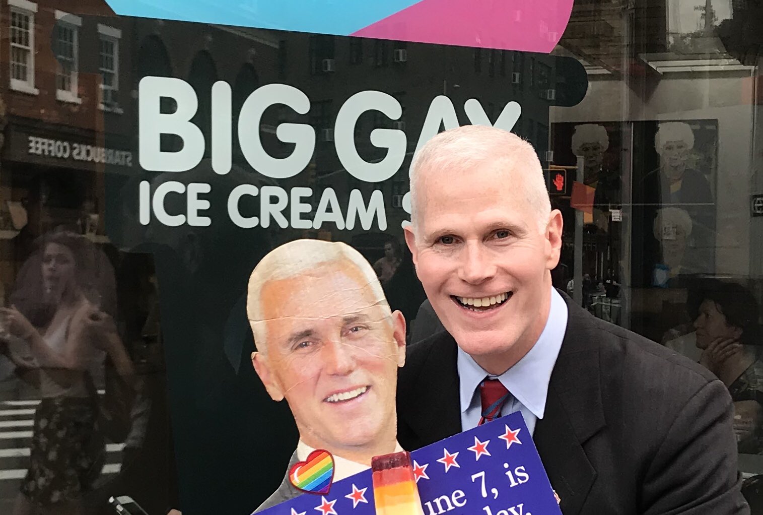 This gay guy dresses up as Mike Pence and collects money for LGBT+ ...