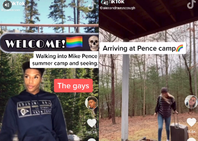 Queer teens flood TikTok with dark Mike Pence ‘conversion camp’ memes