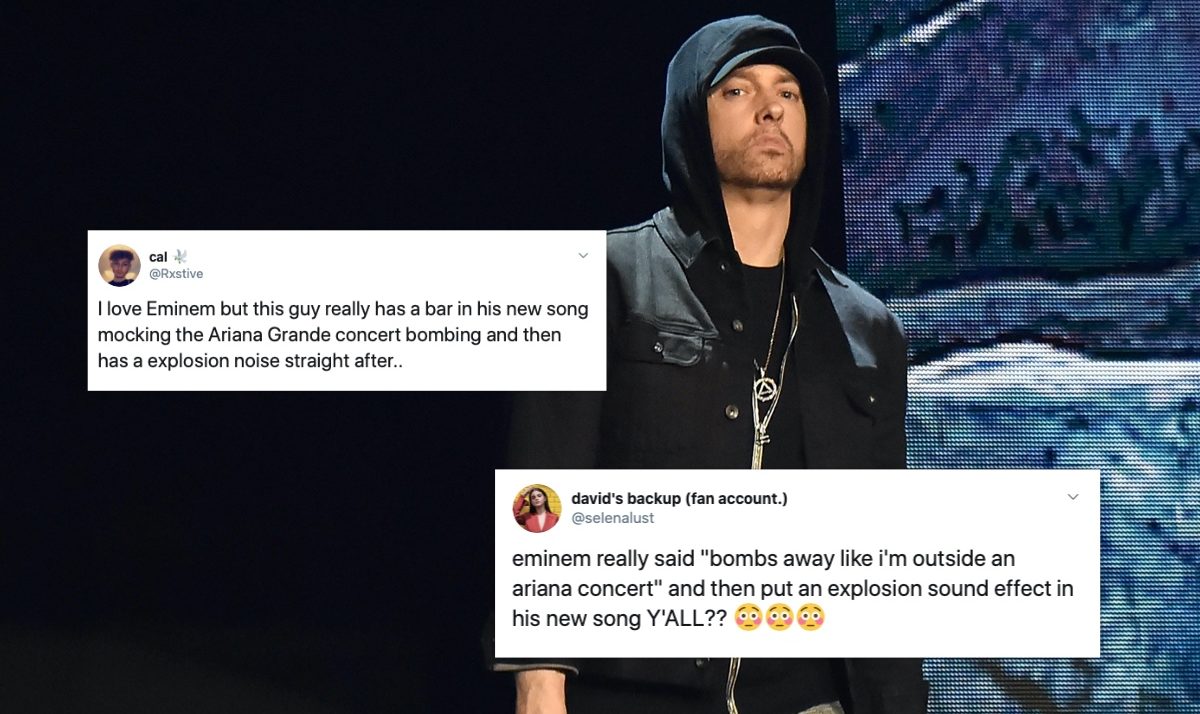 Eminem bags number one album despite Ariana Grande terror attack lyric
