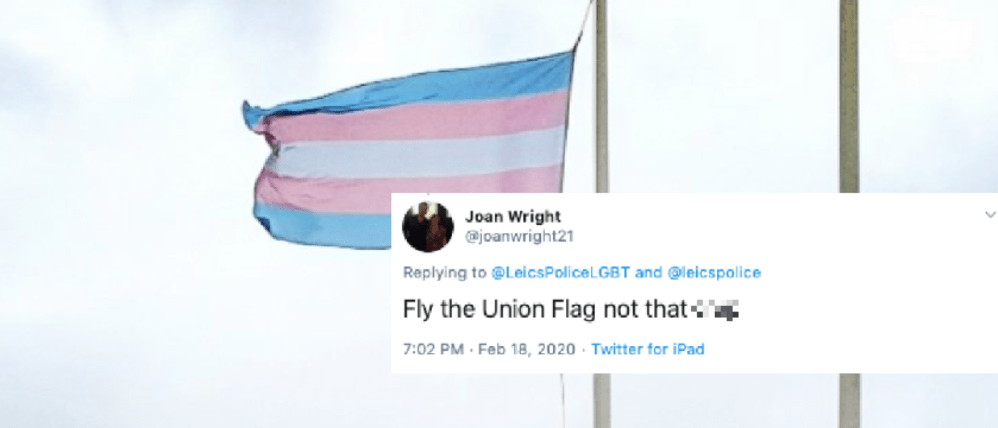 Police force accused of ‘losing the plot’ after flying trans flag ...