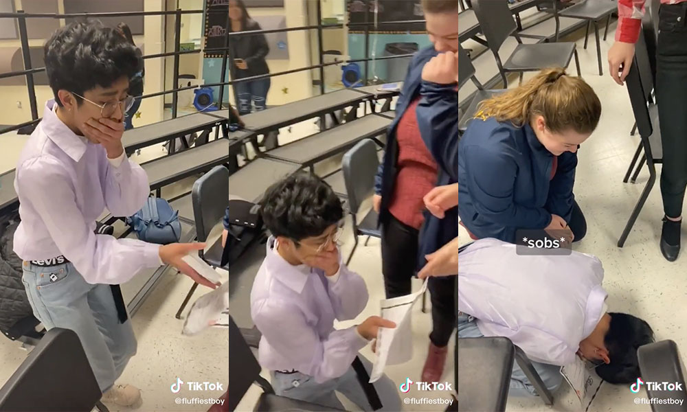 TikTok: Trans guy given an 18th birthday surprise he'll never forget