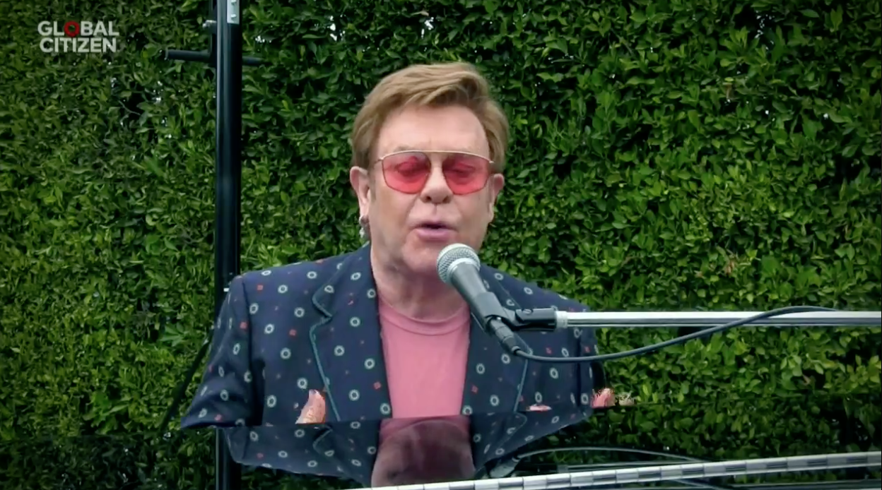 Elton John peforms I'm Still Standing for Lady Gaga's One World Concert