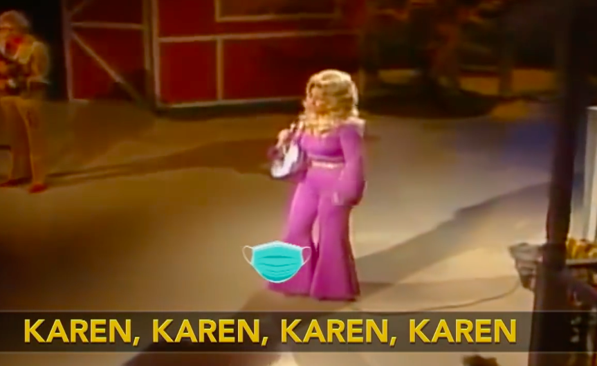 Hilarious Dolly Parton 'Jolene' video urges Karens to 'please just wear ...
