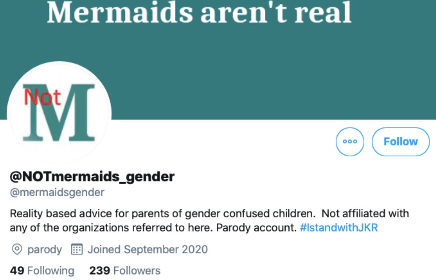Mermaids: Trans kids' charity targeted by 'parody' Twitter account