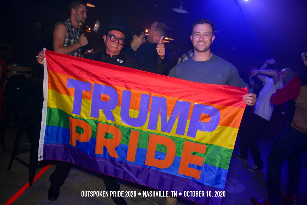 LGBT Republicans crowd together in distillery without face masks