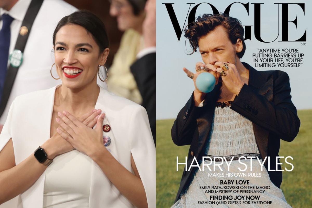 Alexandria Ocasio-Cortez defends Harry Styles’ Vogue cover