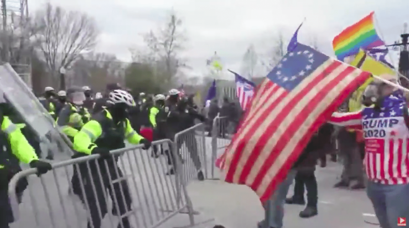 Capitol riots: Gays for Trump wave Pride flags alongside violent thugs