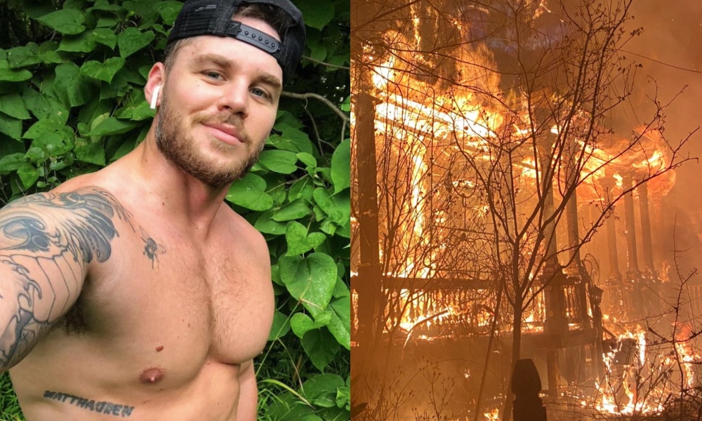 Matthew Camp survives home being set on fire by arsonists while he slept