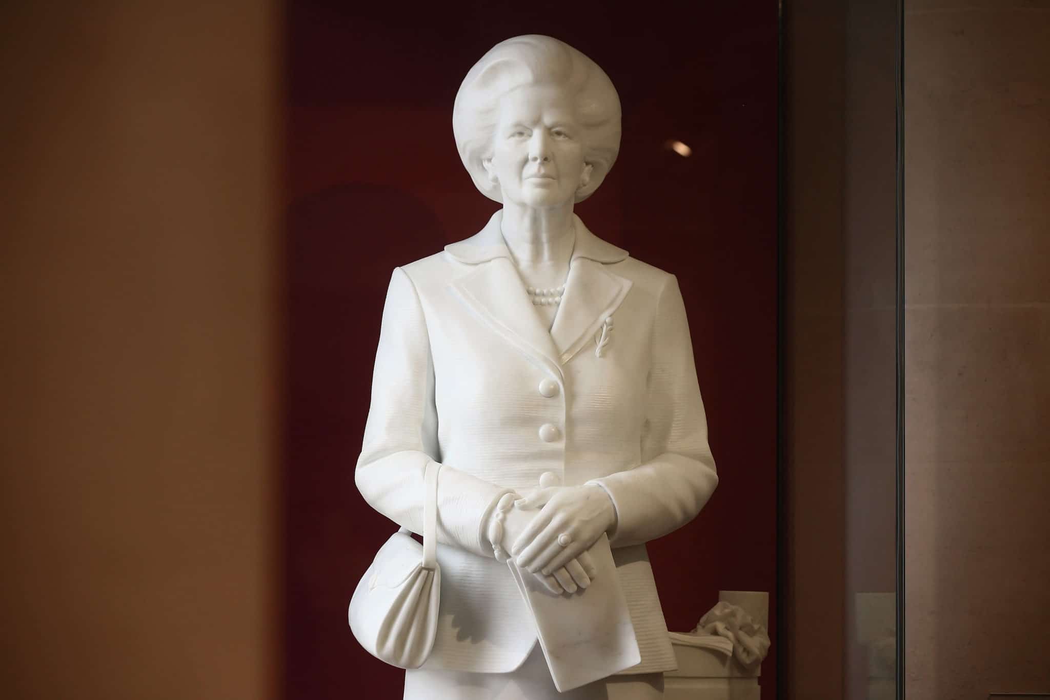 Margaret Thatcher's head on a spike appears in place of 20ft statue