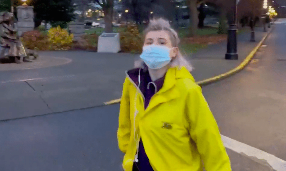 Chris Elston: Woman followed by man demanding trans health 'education'