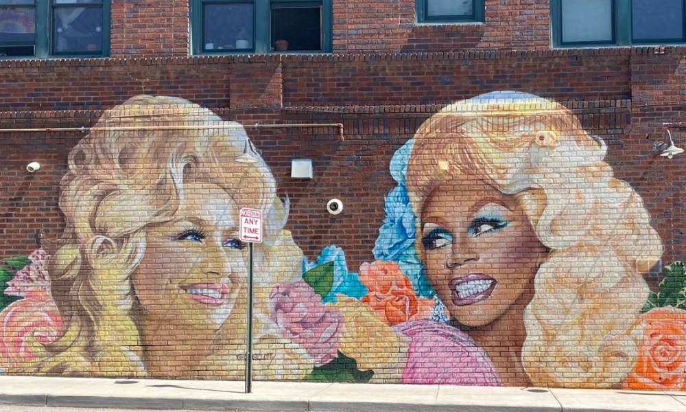 RuPaul joins Saint Dolly Parton on iconic mural in North Carolina