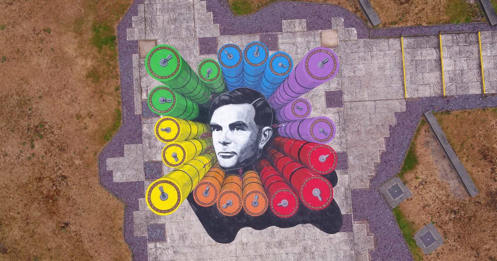 Alan Turing: Giant rainbow tribute to gay war hero unveiled at GCHQ