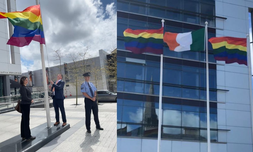 Pride flags torn down less than 24 hours after they were put up in ...
