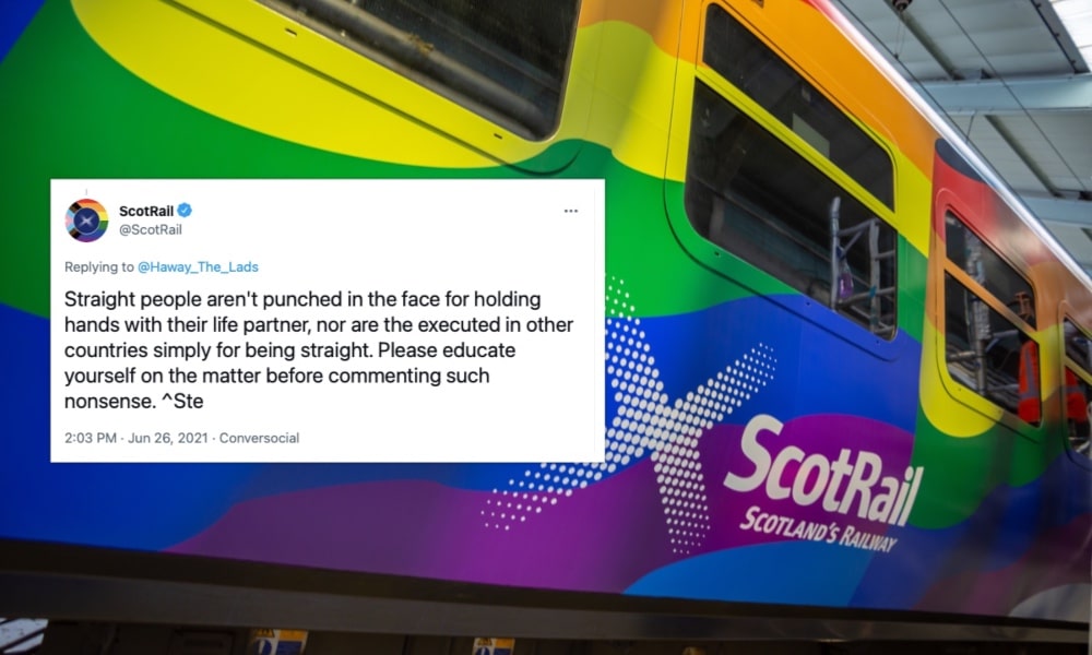 ScotRail hero 'Ste' shuts down Twitter troll over 'straight Pride train'