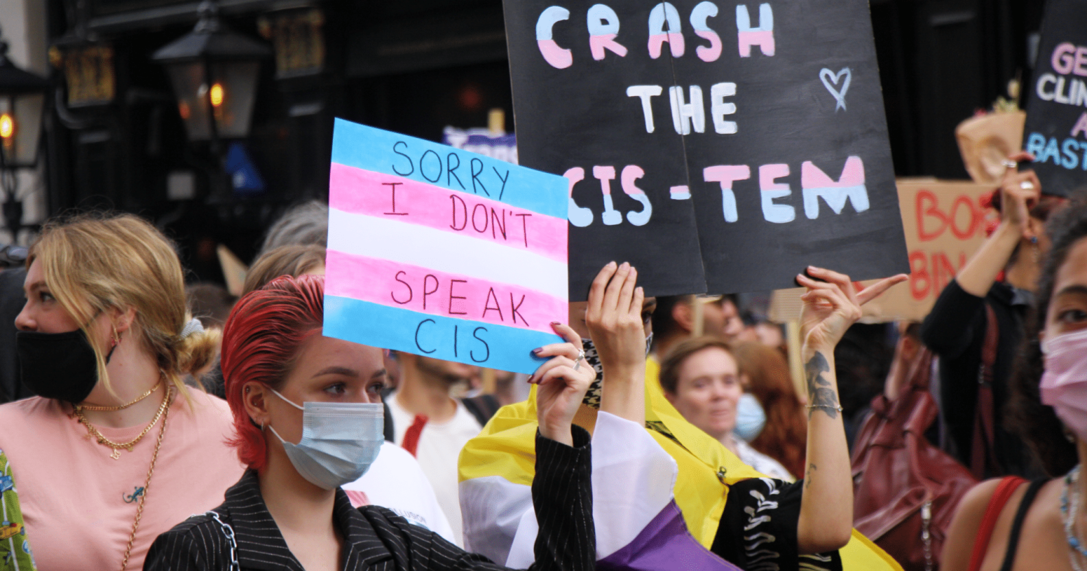 London Trans+ Pride in pictures: Protest signs, speakers and crowds