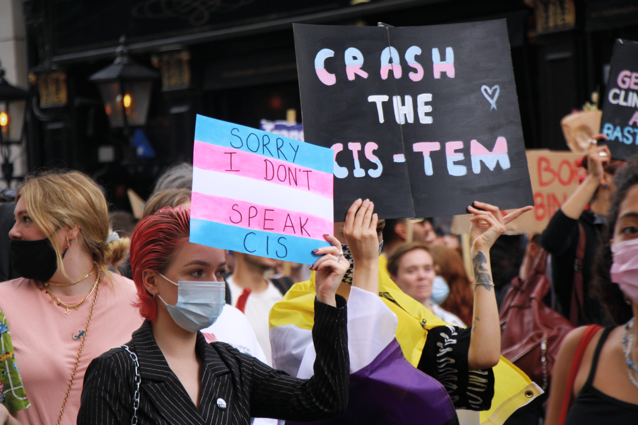 London Trans+ Pride in pictures: Protest signs, speakers and crowds