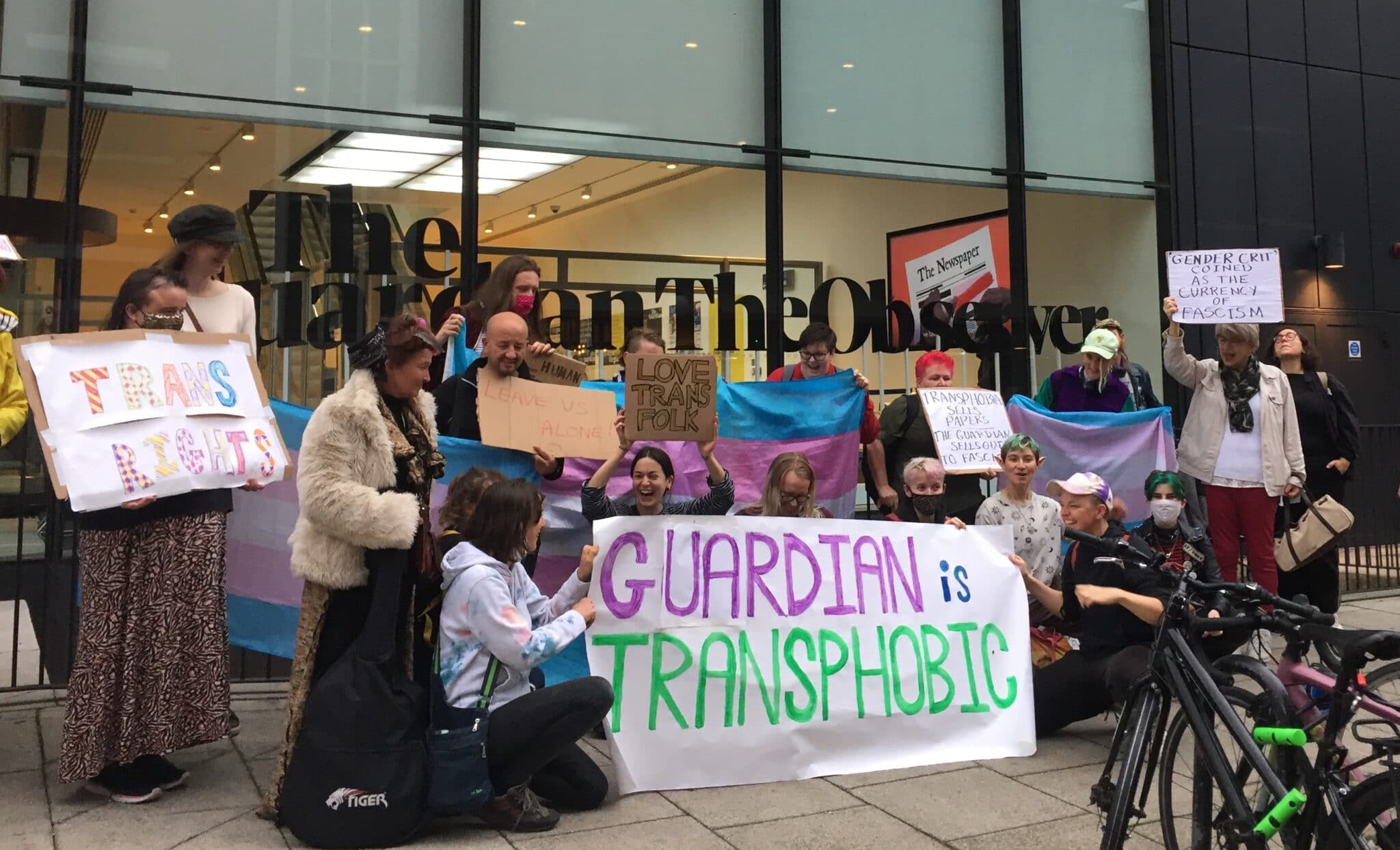 Protestors demand Guardian 'stop platforming transphobia'