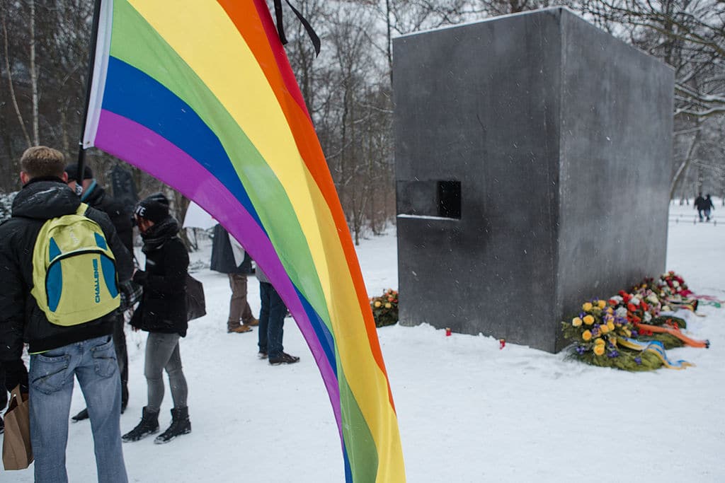 Holocaust Memorial Day: LGBT victims remembered with pink triangle