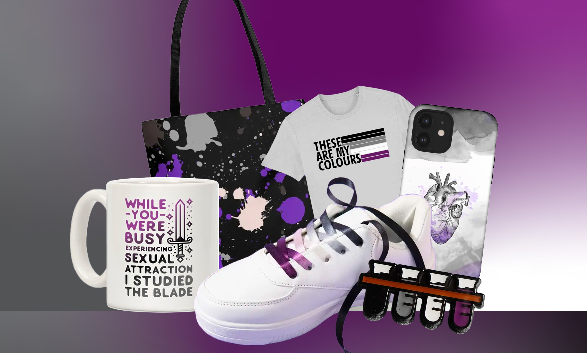 14 unique gifts for the asexual in your life that feature the flag colours