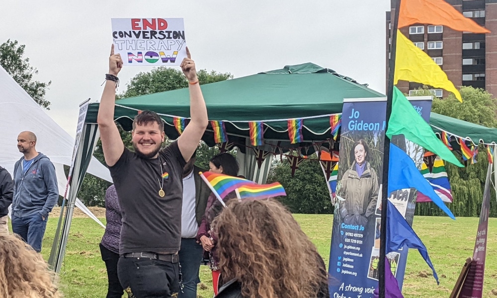 Tory MP Jo Gideon flees Stoke Pride event amid 'peaceful' protest