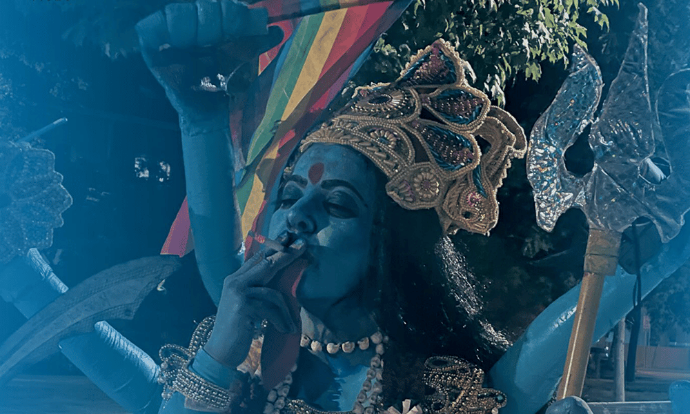 Film poster showing Goddess Kali waving Pride flag sparks backlash