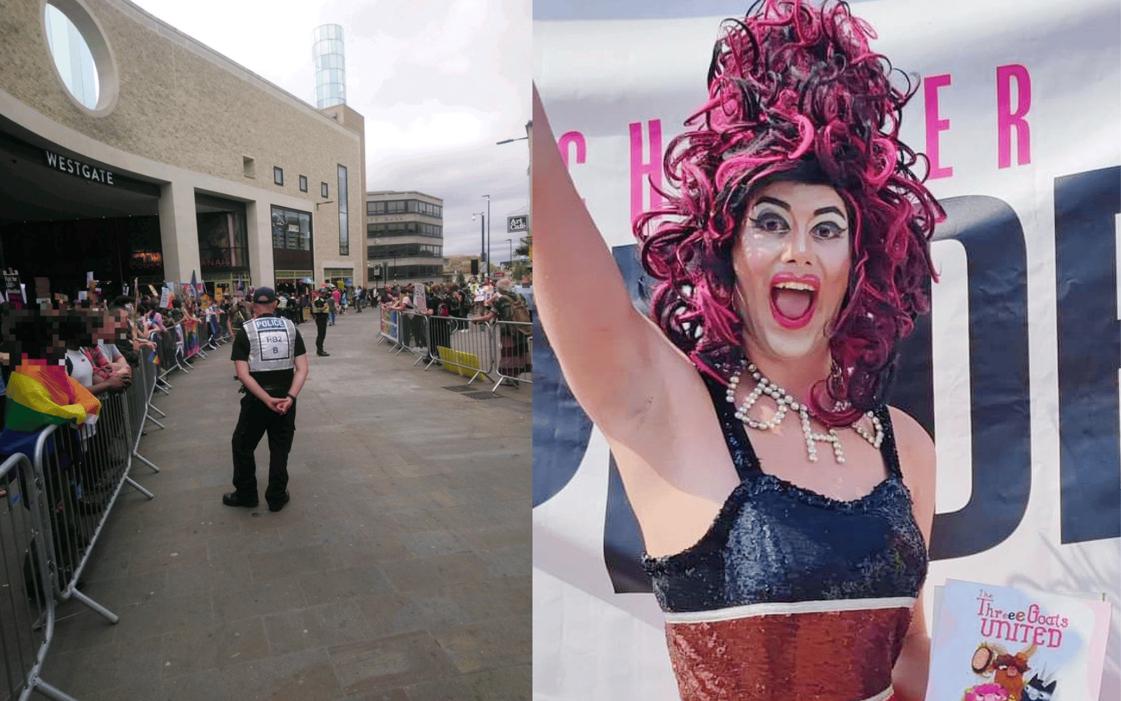 Hundreds gather to protect Drag Queen Story Hour from vile anti-LGBTQ+ ...
