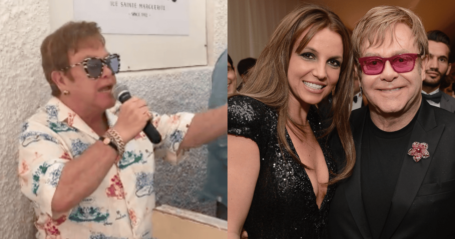 Elton John surprises diners with live performance of Britney Spears duet
