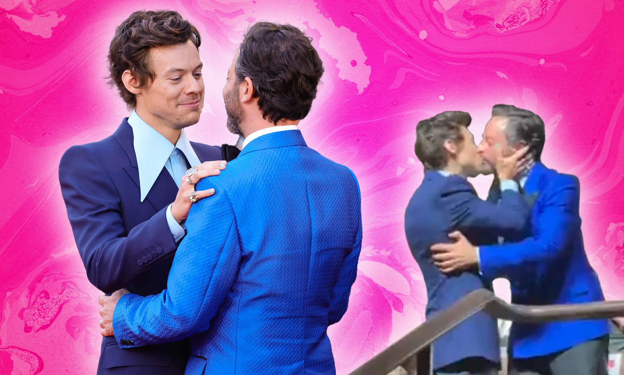 Harry Styles kisses Nick Kroll at Don't Worry Darling premiere