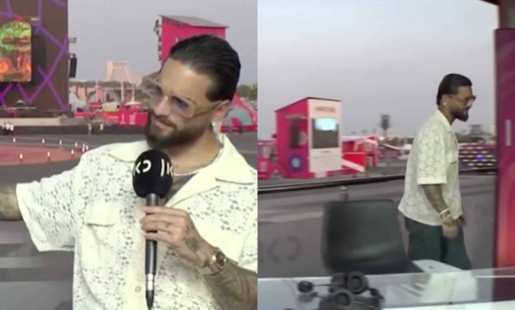 Maluma storms out of World Cup interview