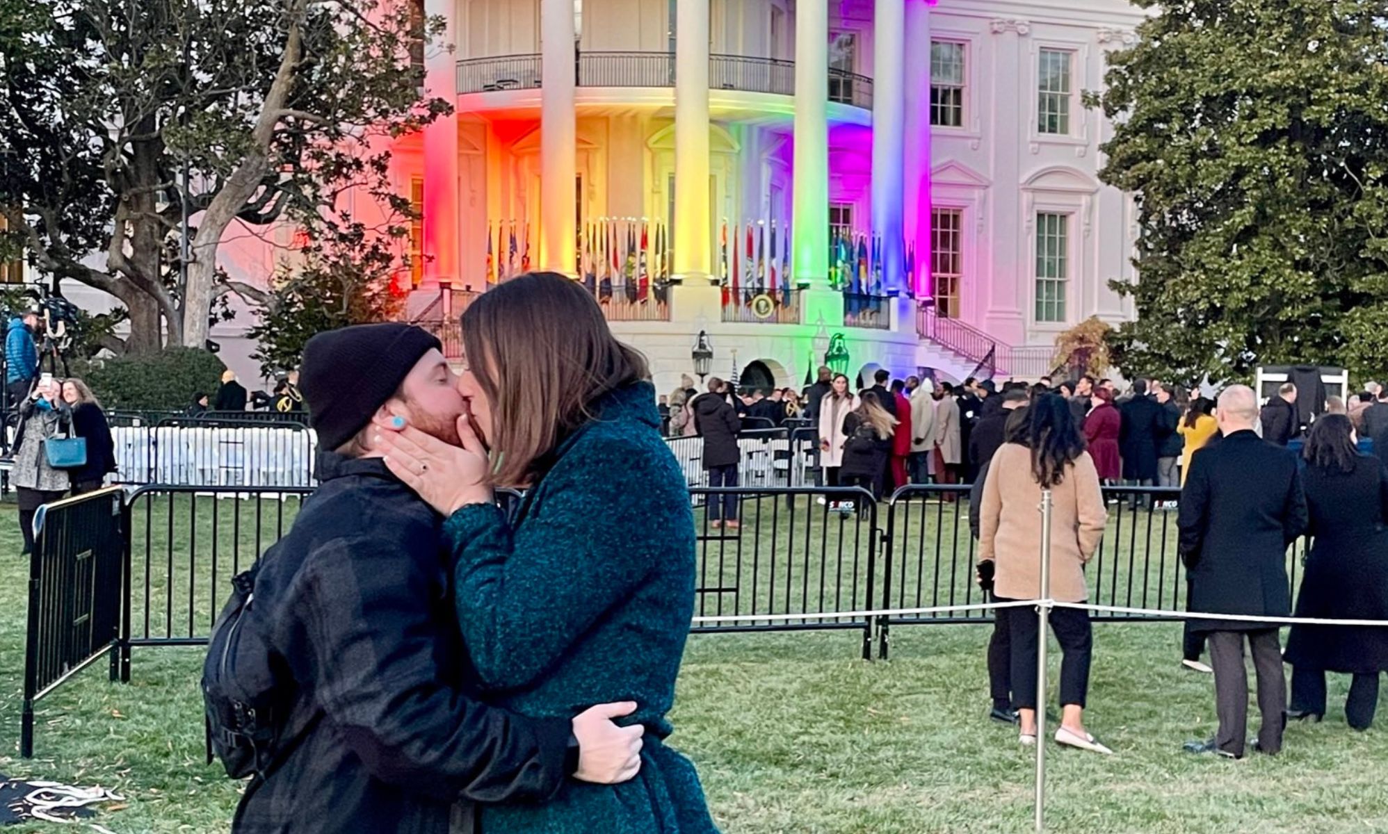 Trans lawmaker Taylor Small gets engaged outside White House