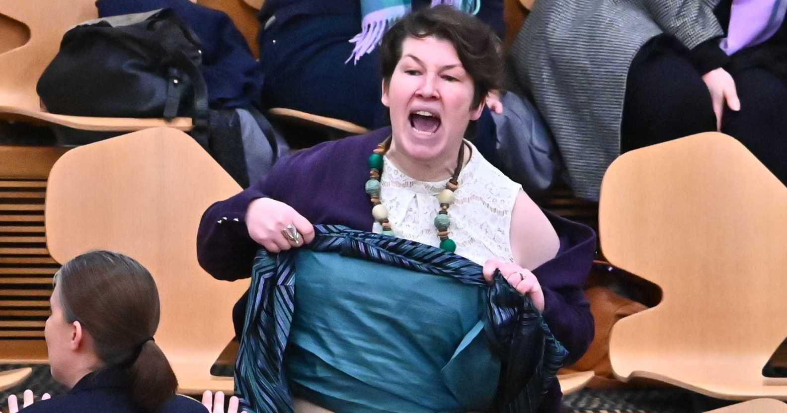 Scottish parliament investigating MSP who filmed 'flasher' protest