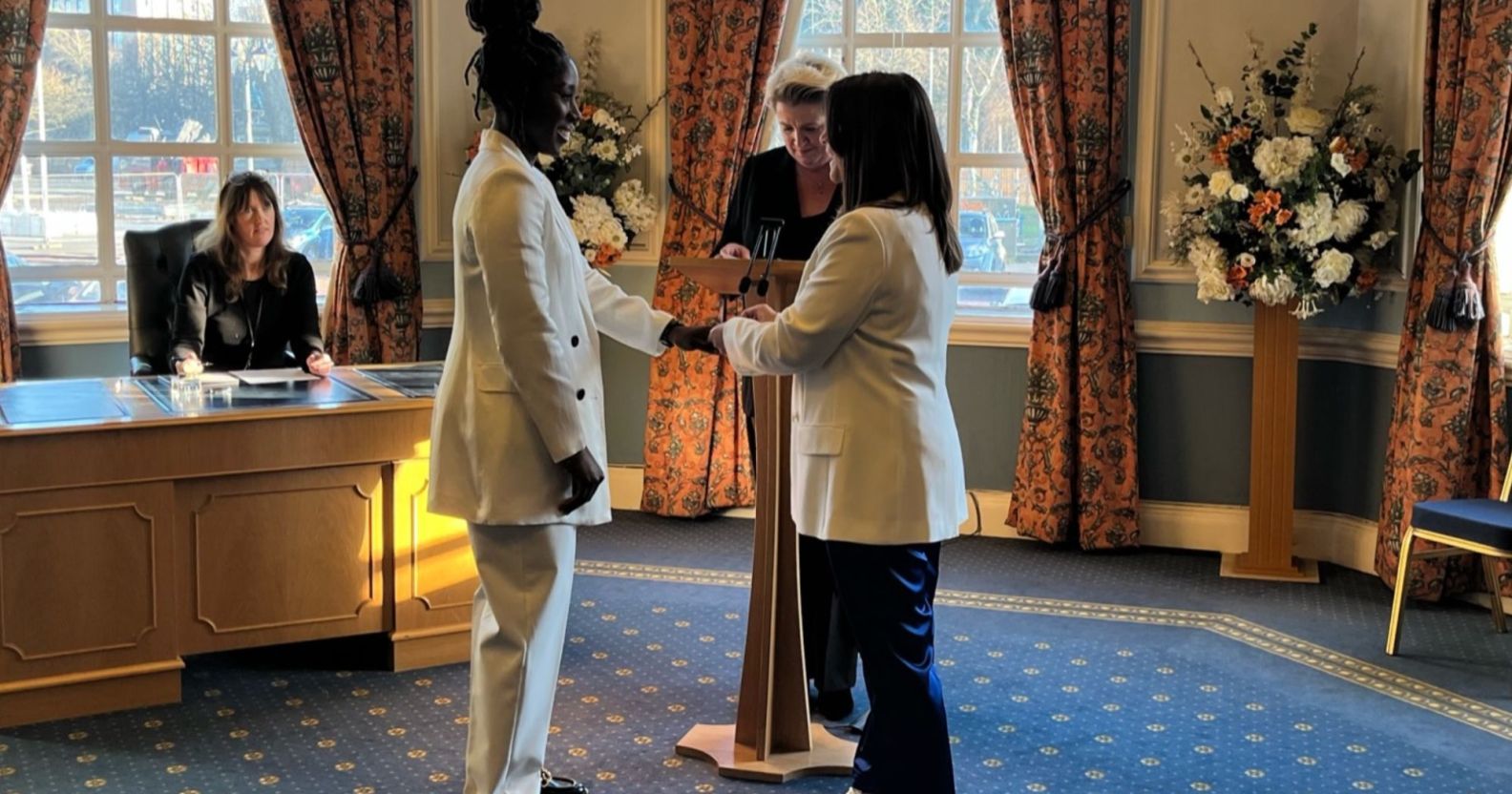 Footballer Anita Asanta and Beth Fisher get married