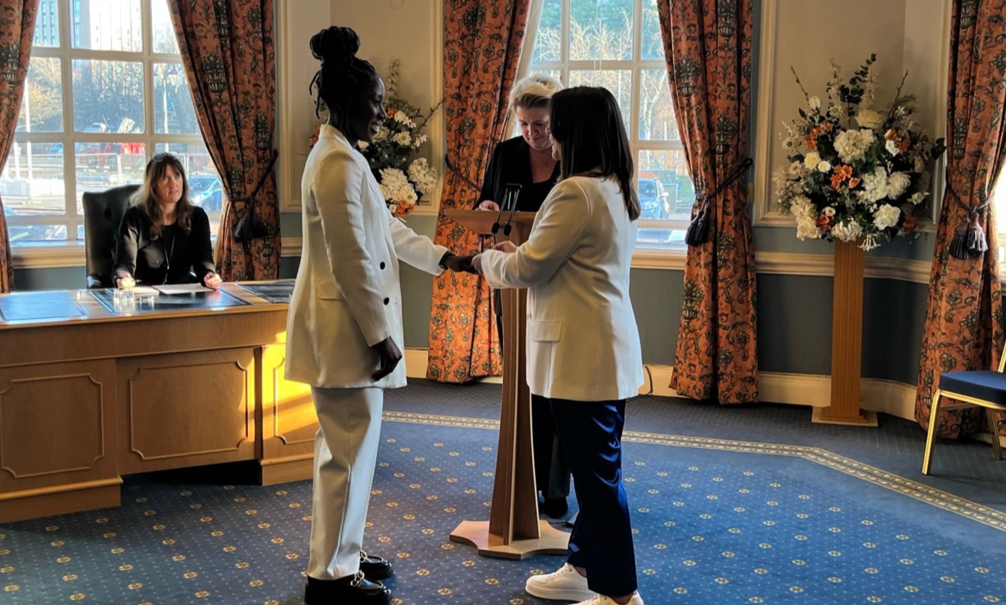 Footballer Anita Asanta and Beth Fisher get married