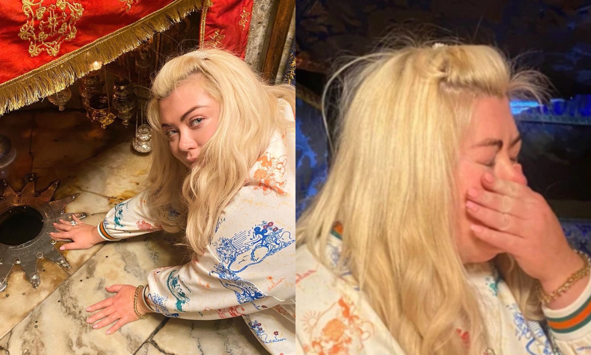 Gemma Collins cries her eyes out at Jesus' birthplace in Bethlehem