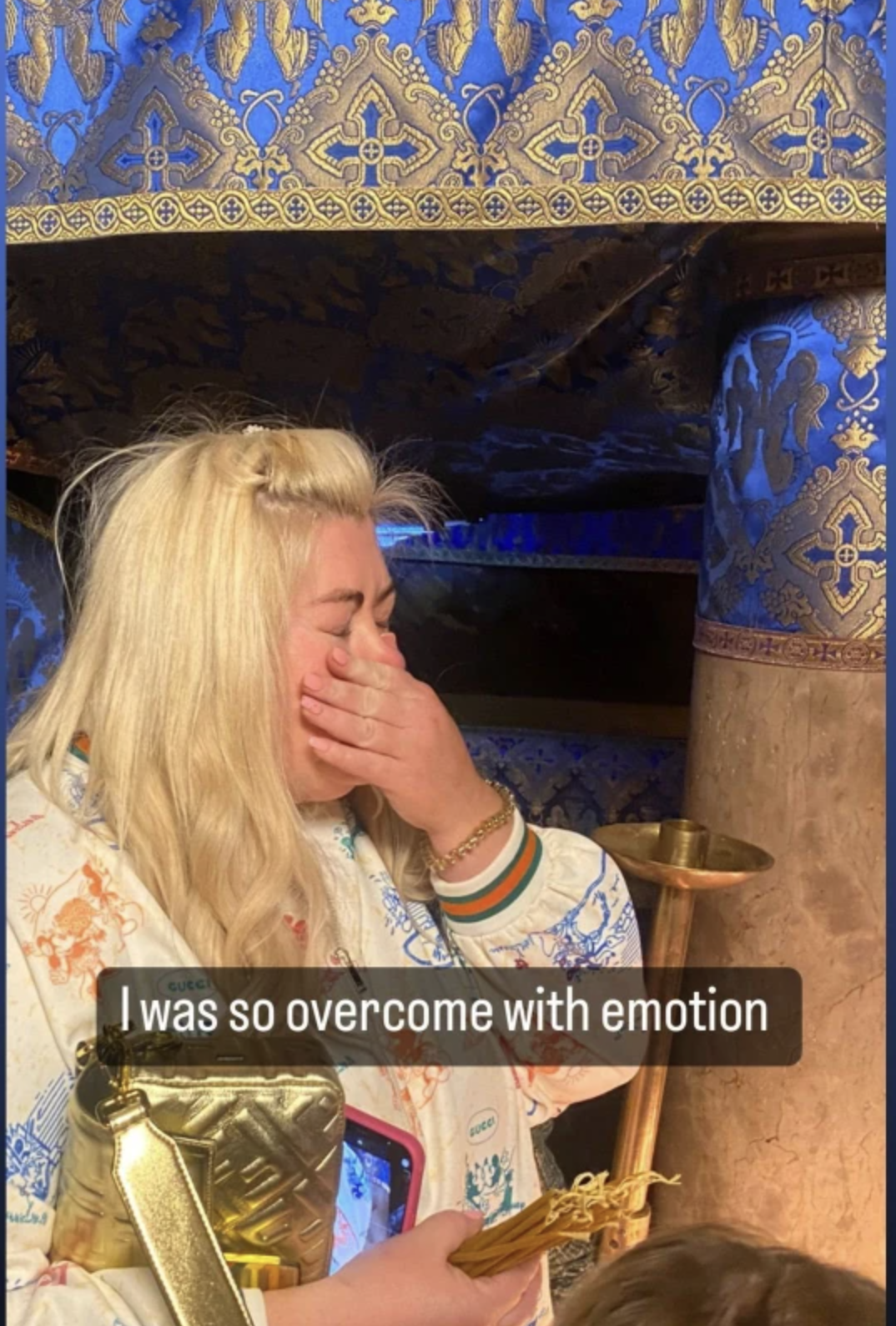 Gemma Collins cries her eyes out at Jesus' birthplace in Bethlehem