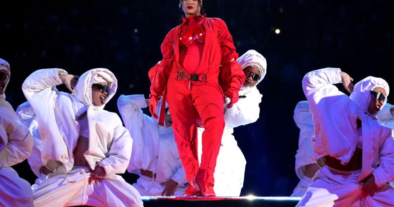 Rihanna debuted a new Fenty Beauty product during her Super Bowl set