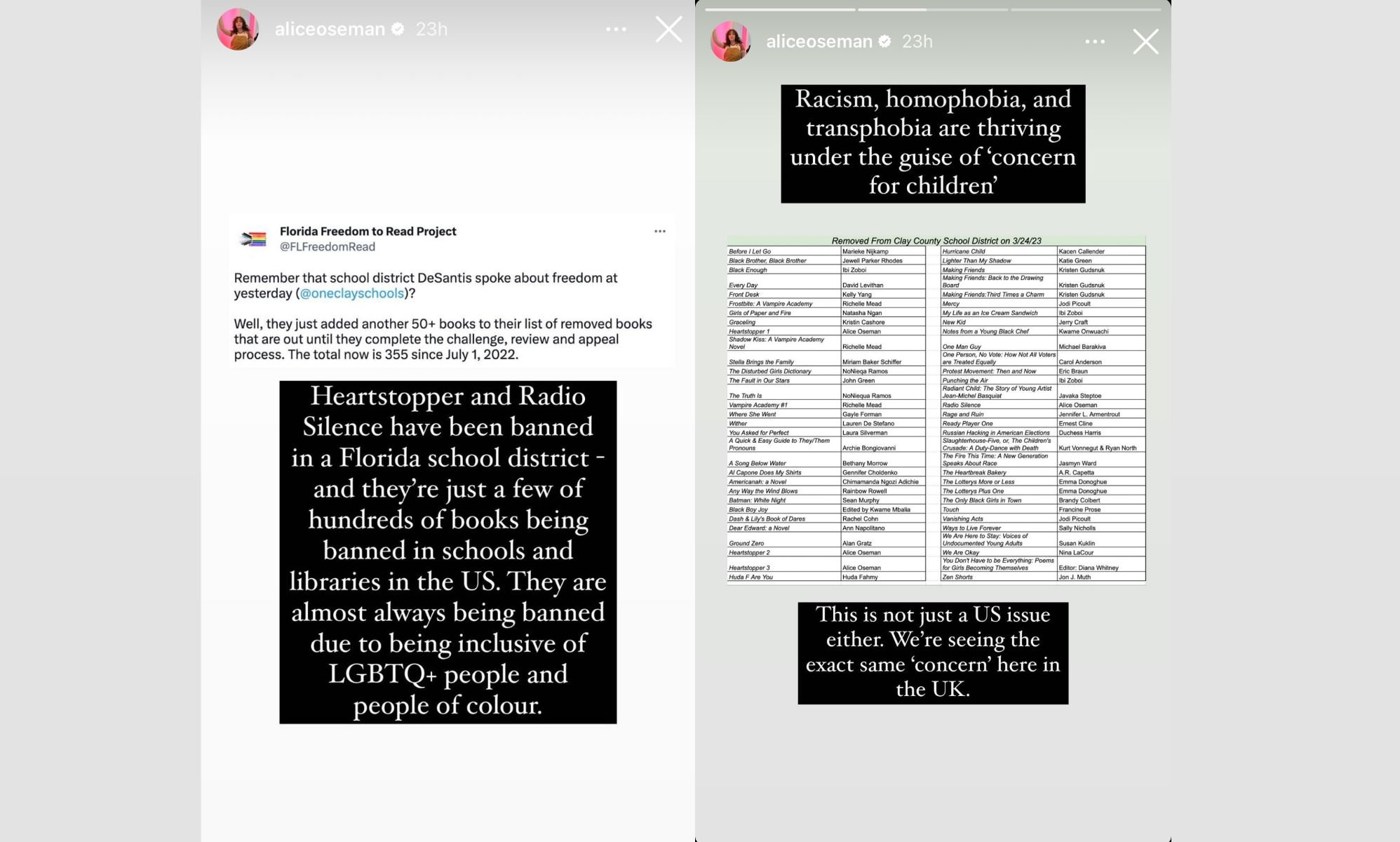 Heartstopper's Alice Oseman slams Florida book ban