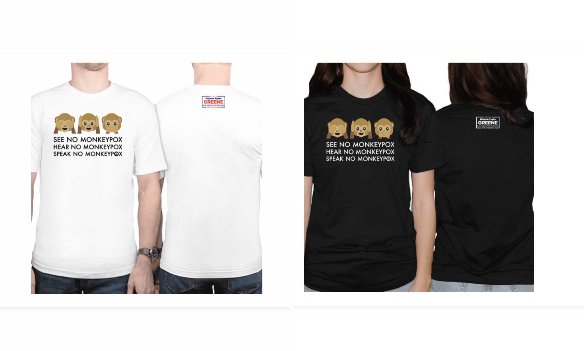 Marjorie Taylor Greene sold t-shirts mocking mpox in 2023